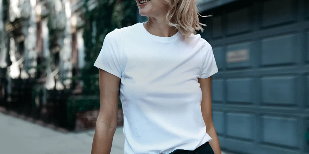Women's White T-Shirts — Premium Cotton, Anti-Fade | Mott & Bow