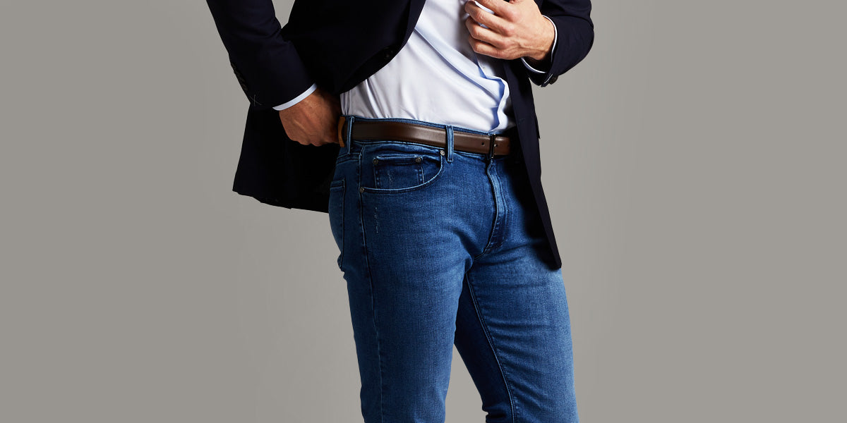 Men's Italian Denim Jeans — Luxuriously Soft Fabric | Mott & Bow