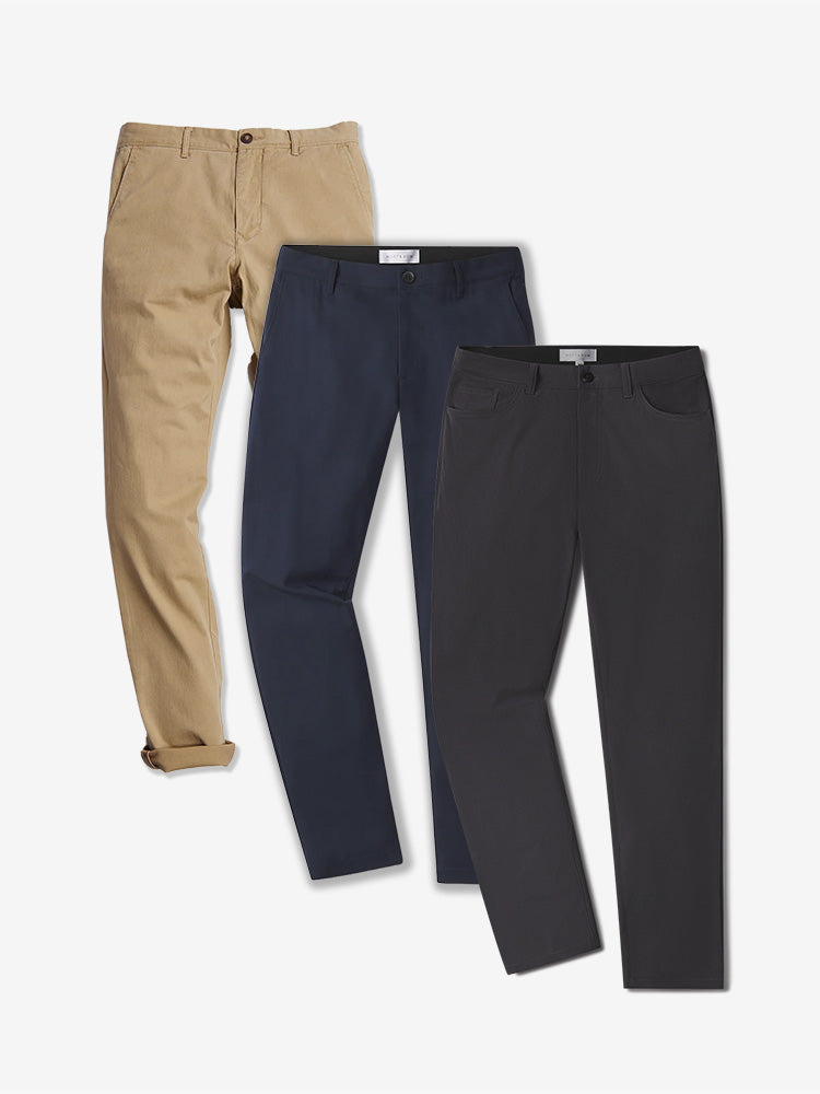 Men's Bundle: 3 pairs of Pants - Mott & Bow