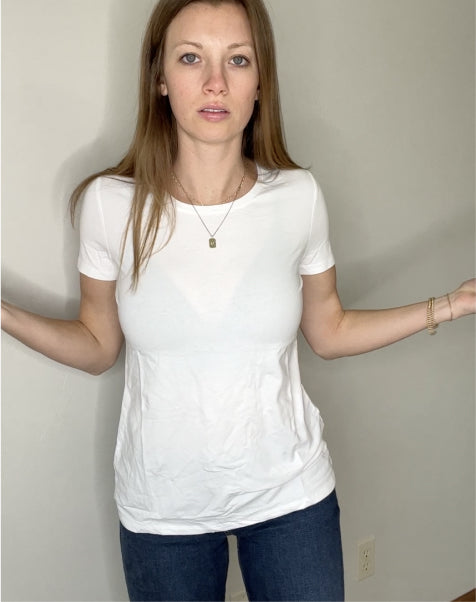 Women's Fitted V-Neck Marcy Tee - Mott & Bow