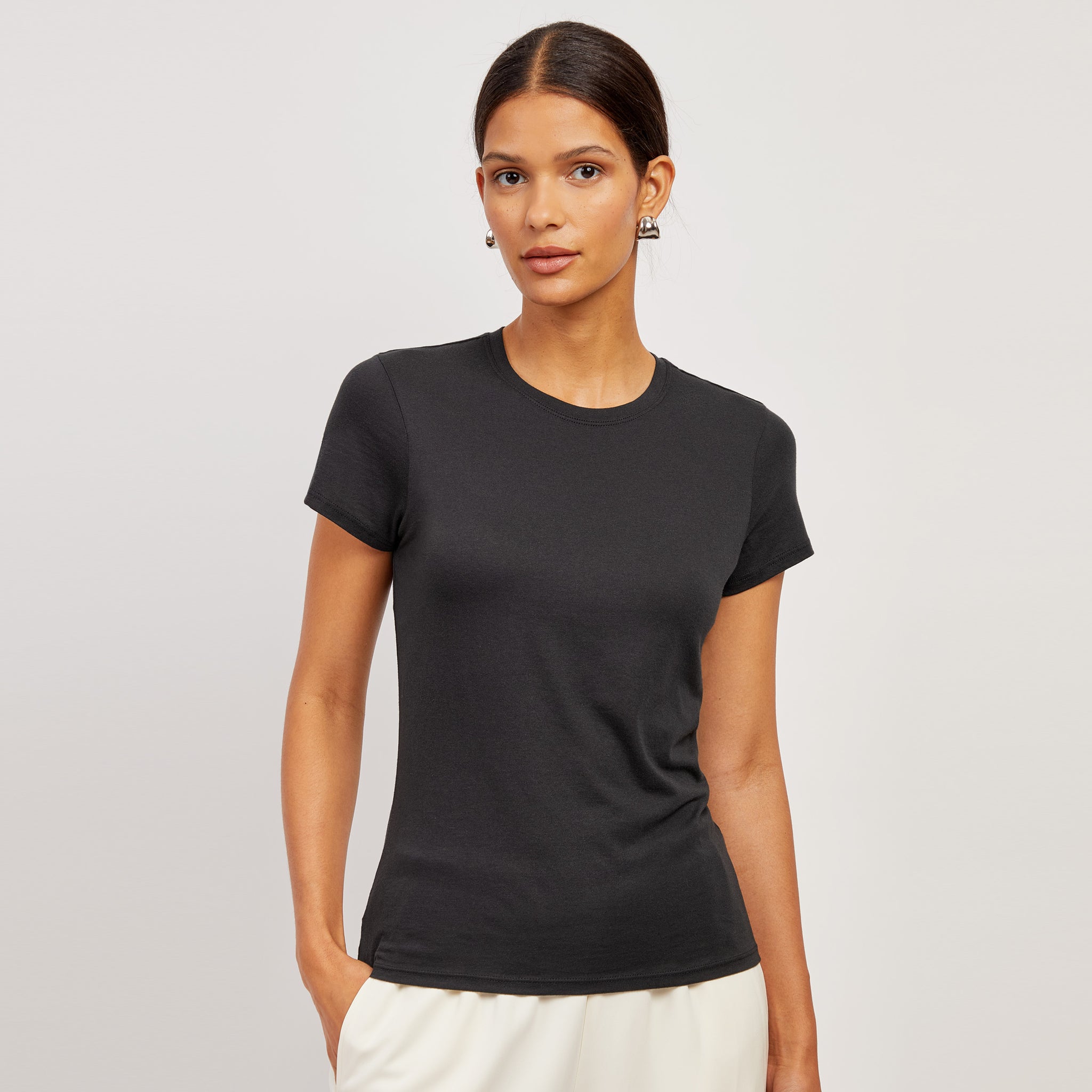 Women's Fitted Crew Marcy Tee - Mott & Bow