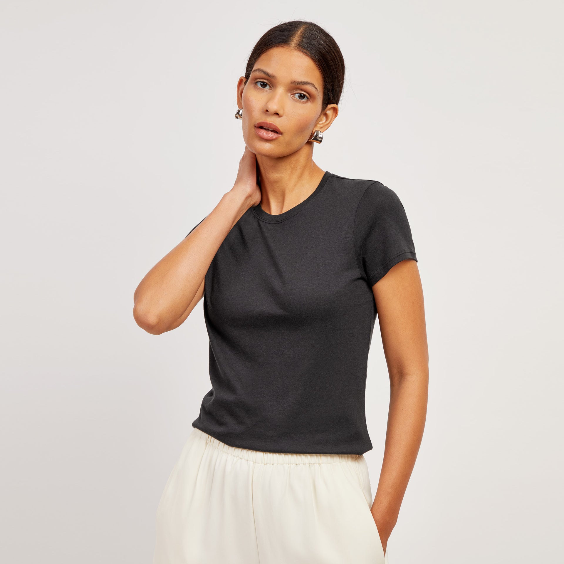 Women's Fitted Crew Marcy Tee - Mott & Bow