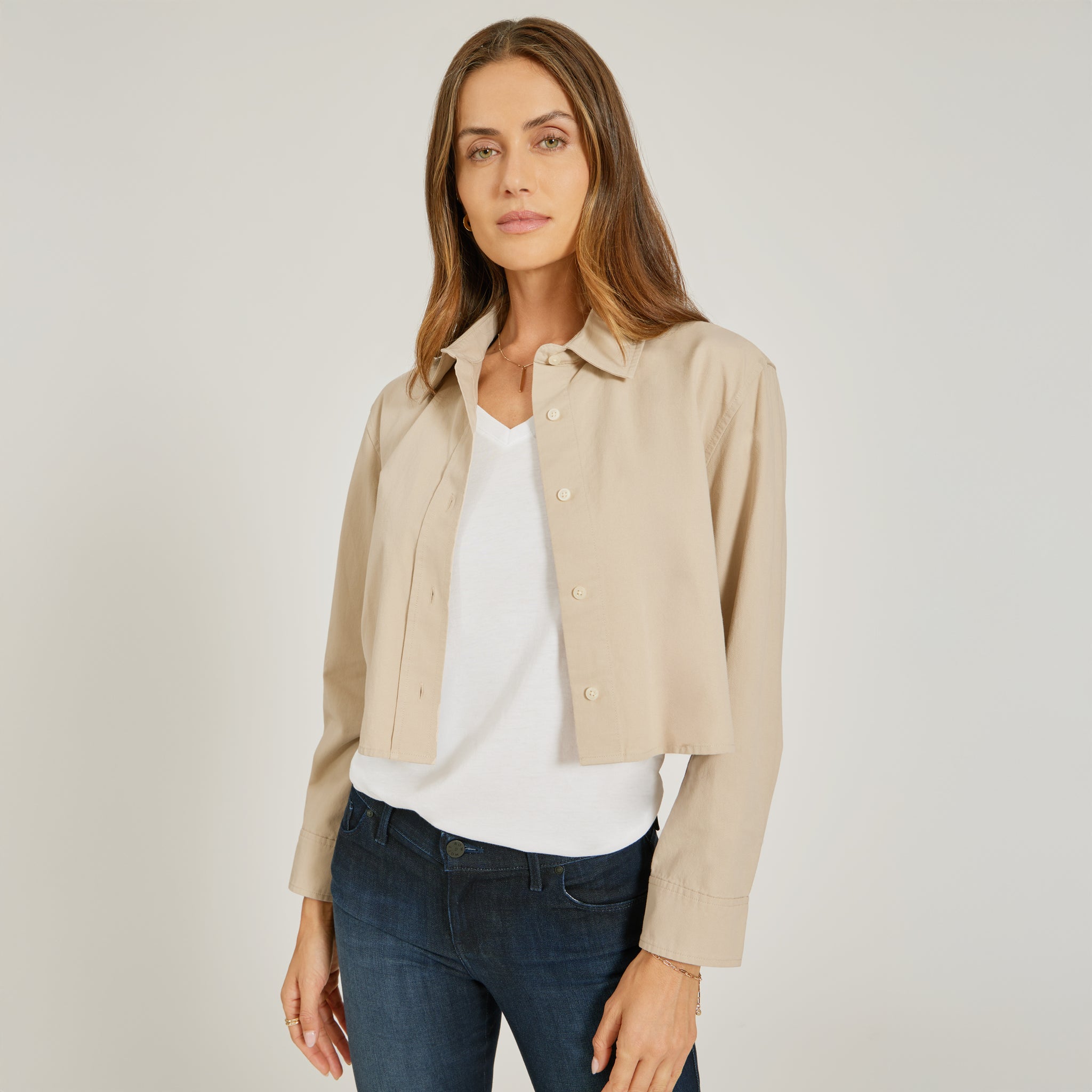 Women's Relaxed V-Neck Marcy Tee - Mott & Bow