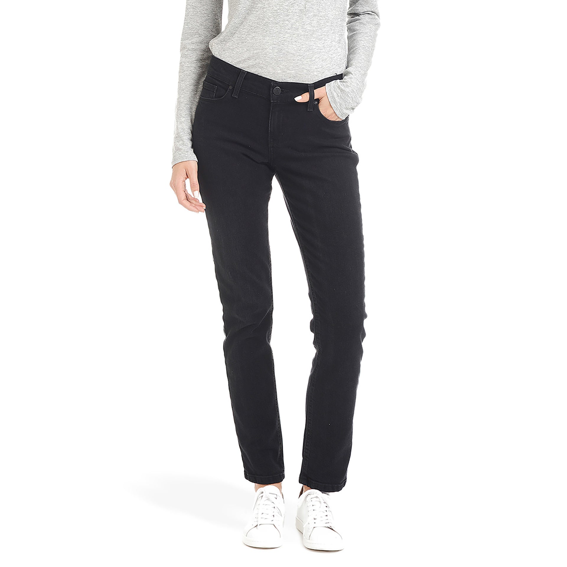 Women's Mid Rise Slim Straight Allen Jeans - Mott & Bow