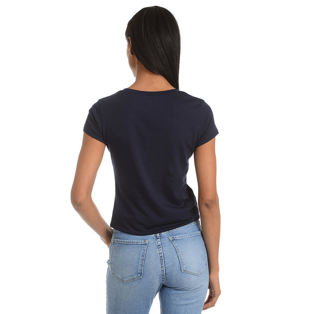Women's Fitted V-Neck Marcy Tee - Mott & Bow