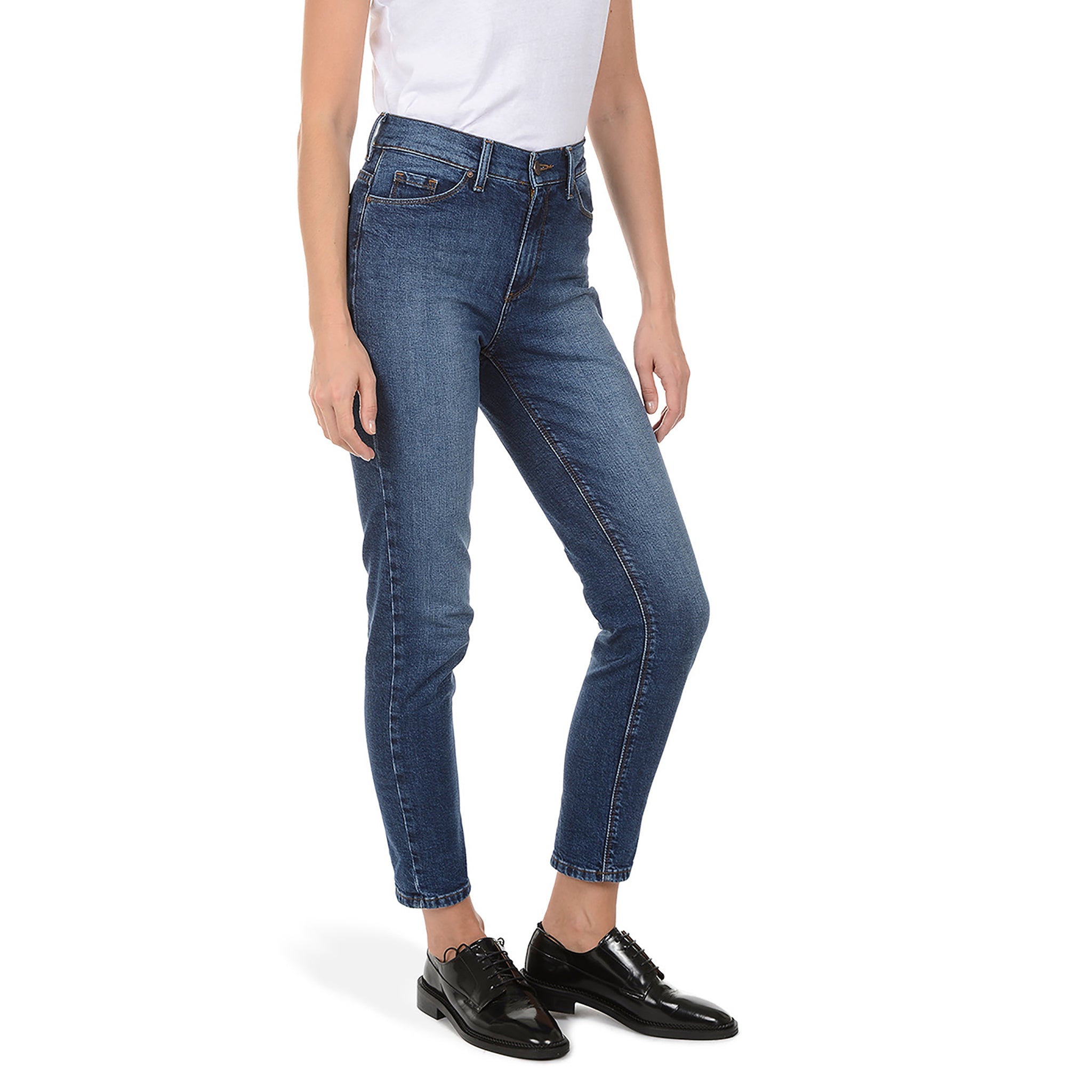 Women's High Rise Mom Ridge Jeans - Mott & Bow