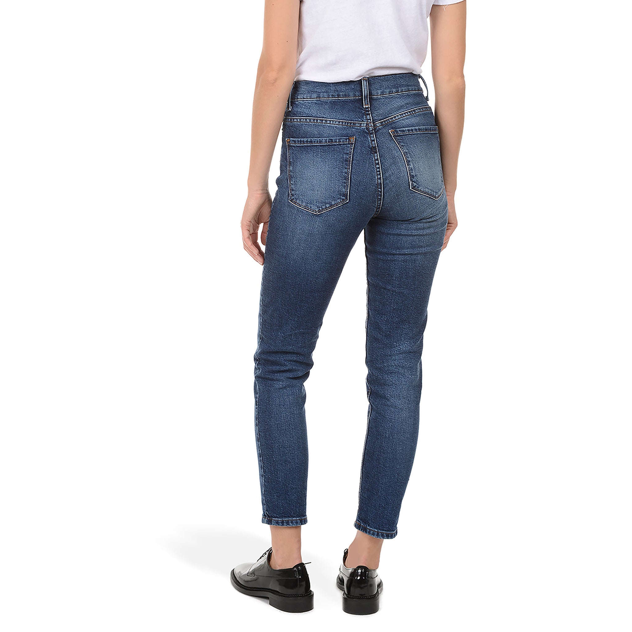 Women's High Rise Mom Ridge Jeans - Mott & Bow